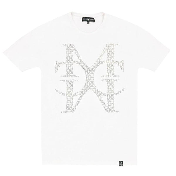 MC Jumbo Crystal Logo White tee – Michael Cherry Brand
