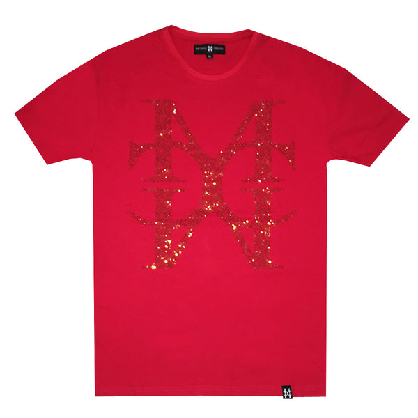 MC Jumbo Crystal Logo Red tee – Michael Cherry Brand